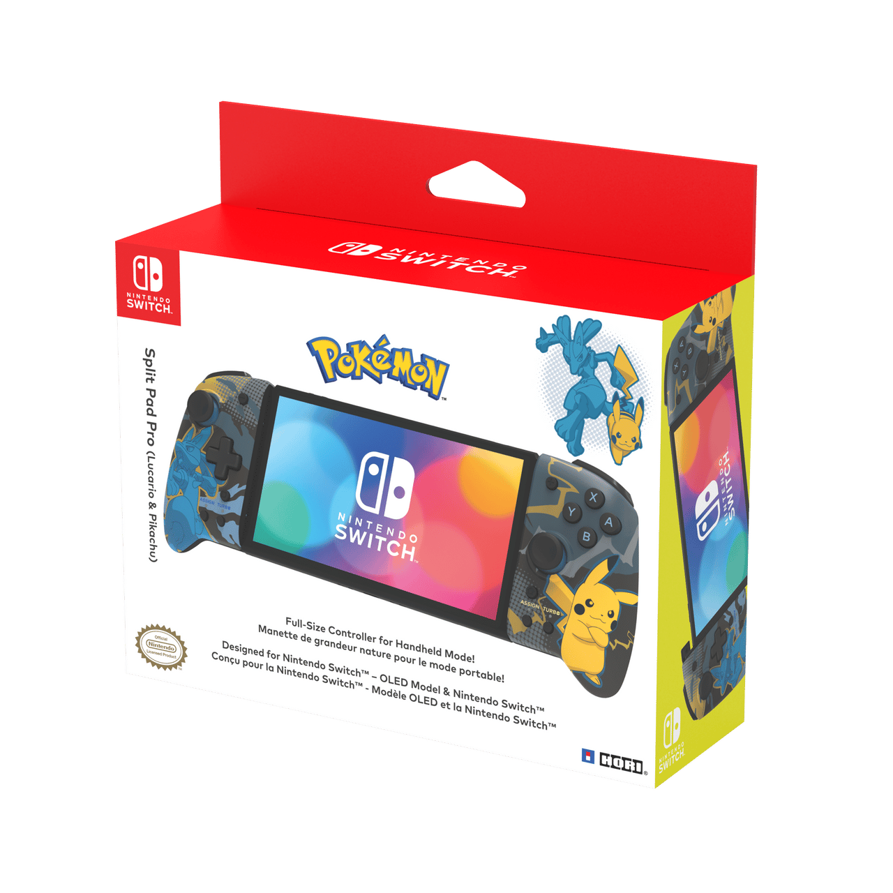Buy Nintendo Switch HORI Split Pad Pro Controller - Lucario & Pikachu ...