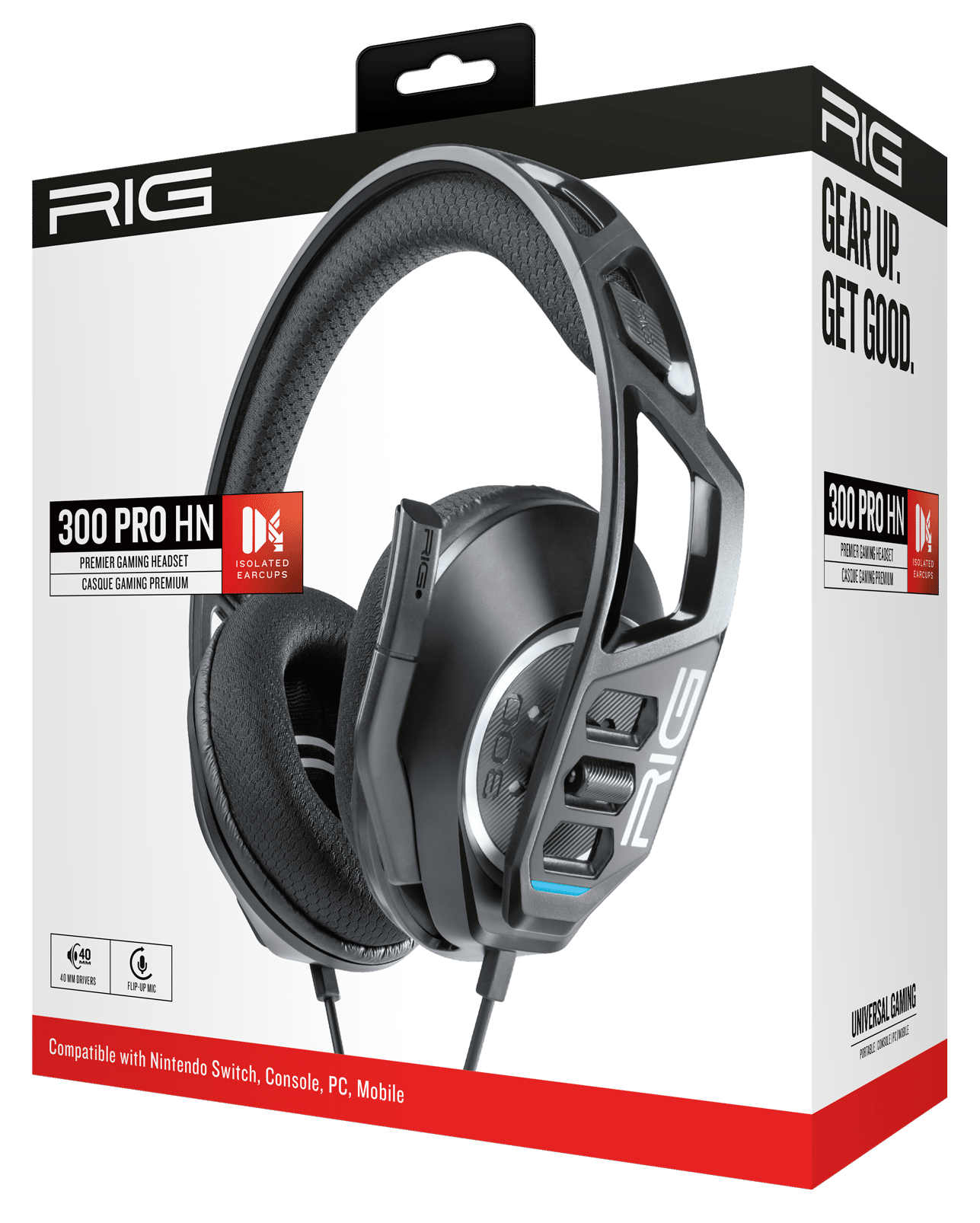 Buy Nacon RIG 300 PRO HN Gaming Headset - Black (Xbox/PS5/PS4/Switch/PC ...