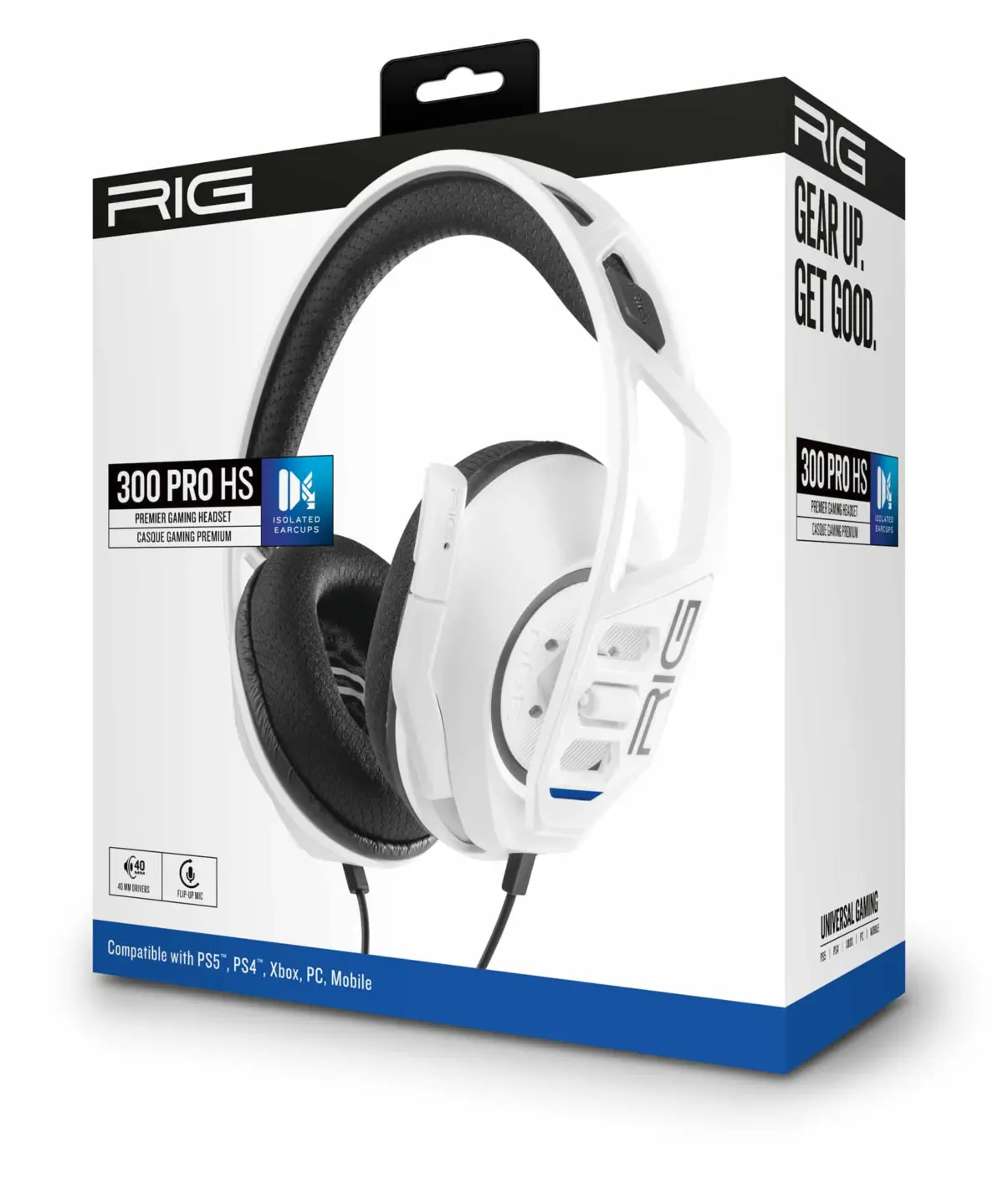 Buy Nacon RIG 300 PRO HS Gaming Headset - White (Xbox/PS5/PS4/Switch/PC ...